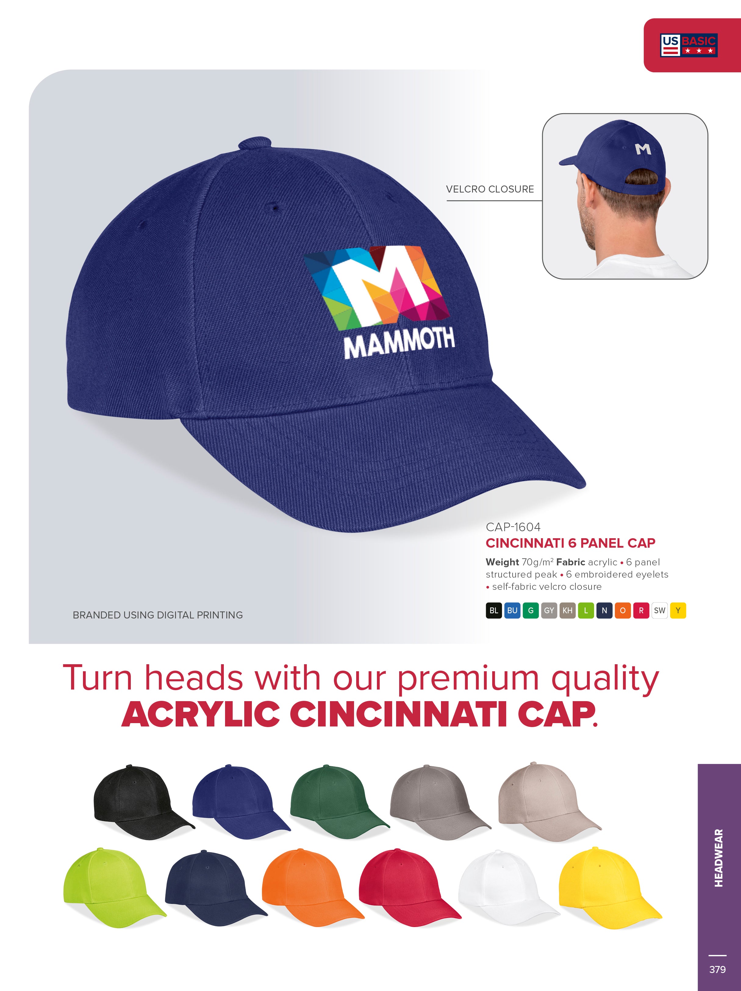 Cincinnati Cap - 6 Panel | Custom Headwear | Headwear Supplier | Supply ...