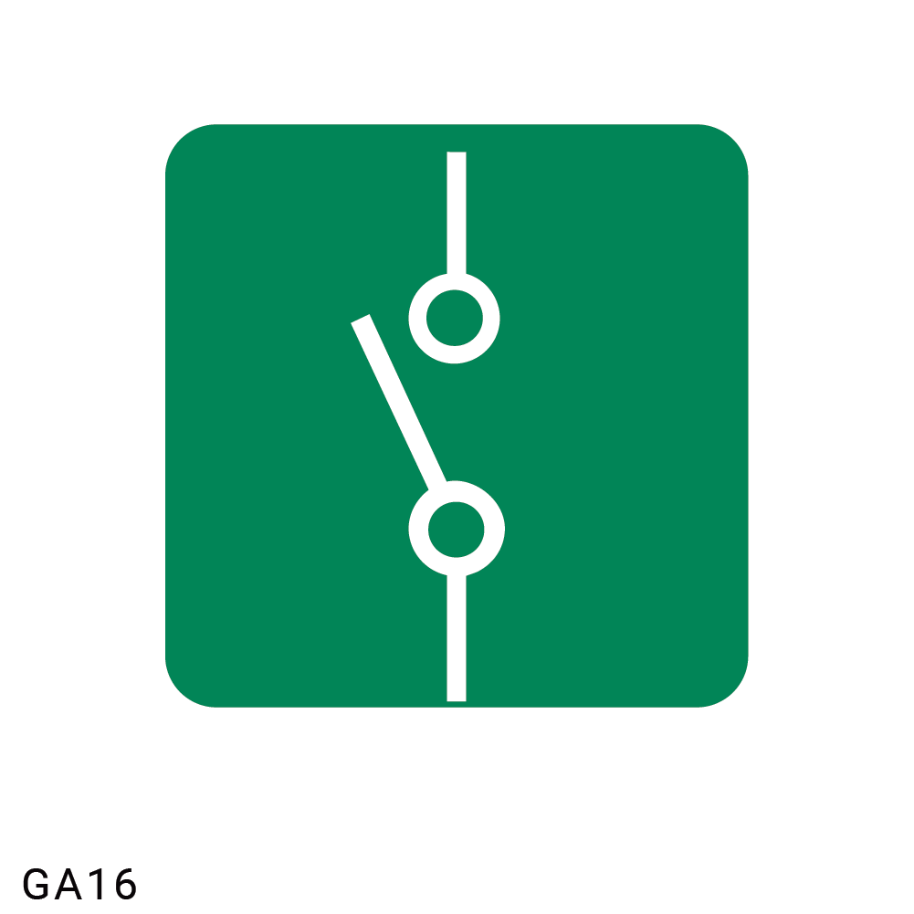 Electric Isolator Switch safety sign (GA16) | Supply Shop